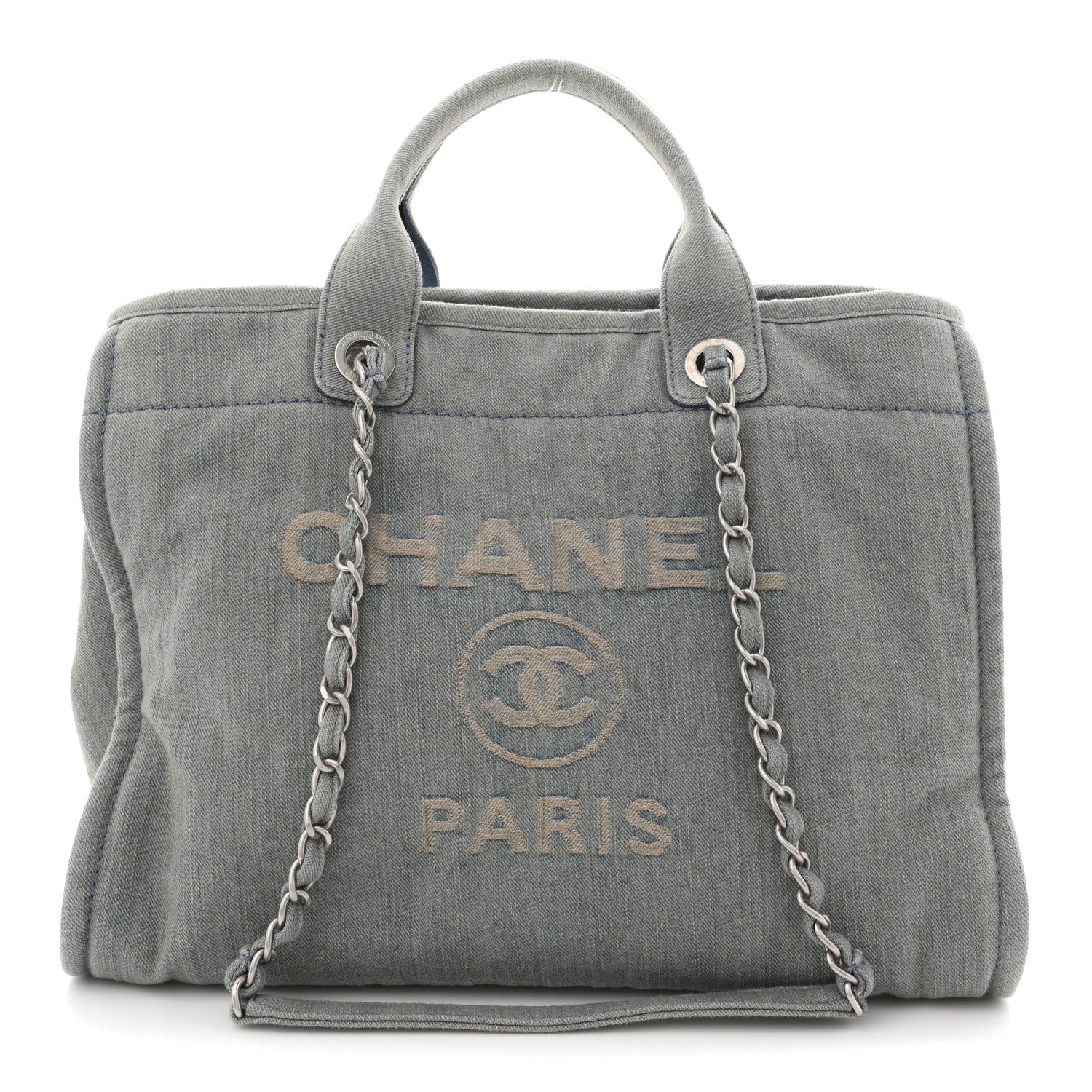 Chanel Denim Medium Deauville Tote Light Blue 1867900 – FASHIONPHILE