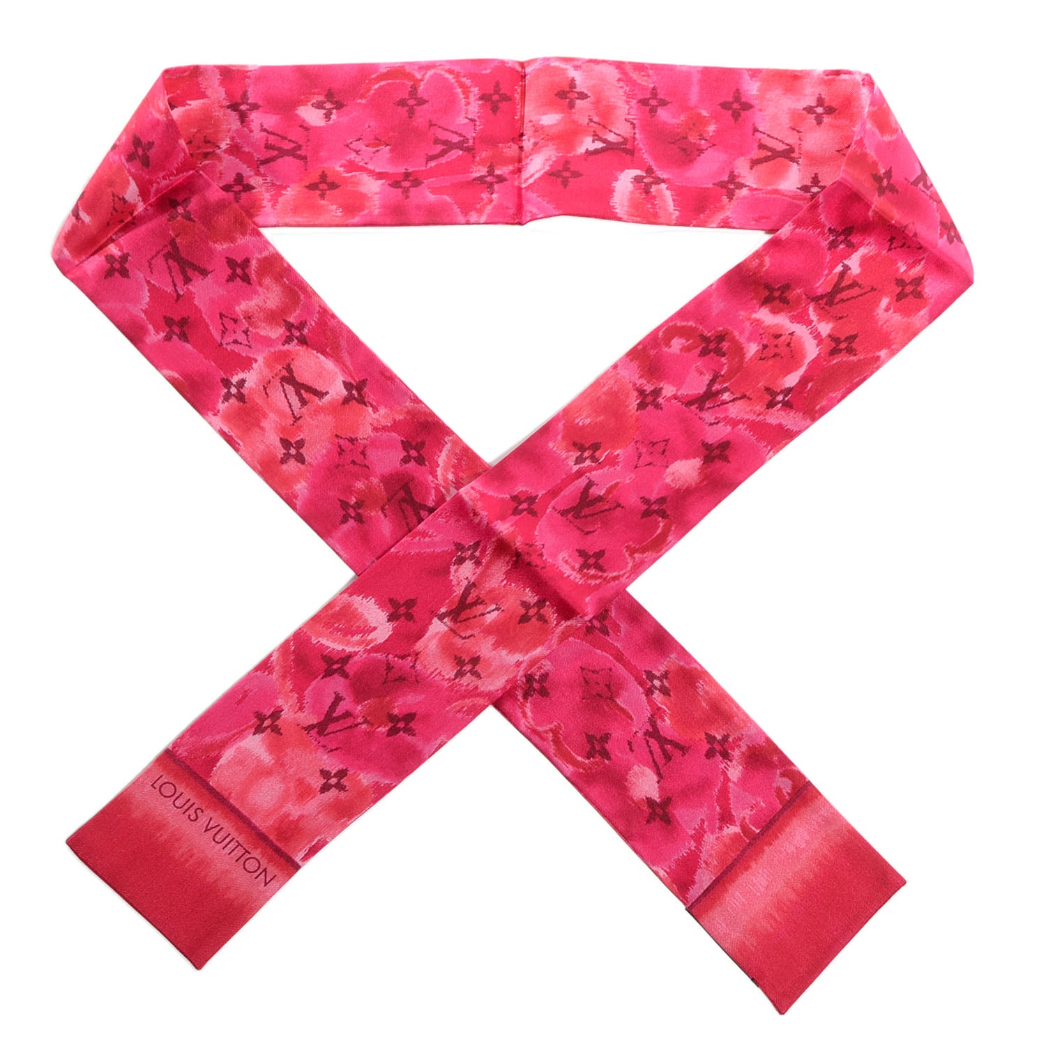 Louis Vuitton Silk Monogram Ikat Summer Bandeau Rose Indien 75963 ...