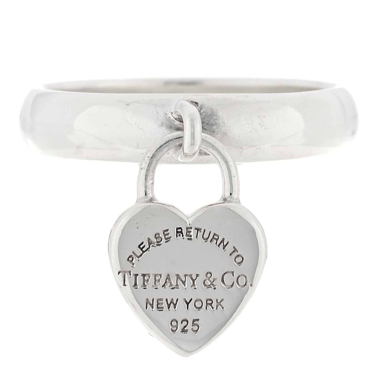 Tiffany Sterling Silver Return to Tiffany Heart Tag Ring 51 5.75 ...
