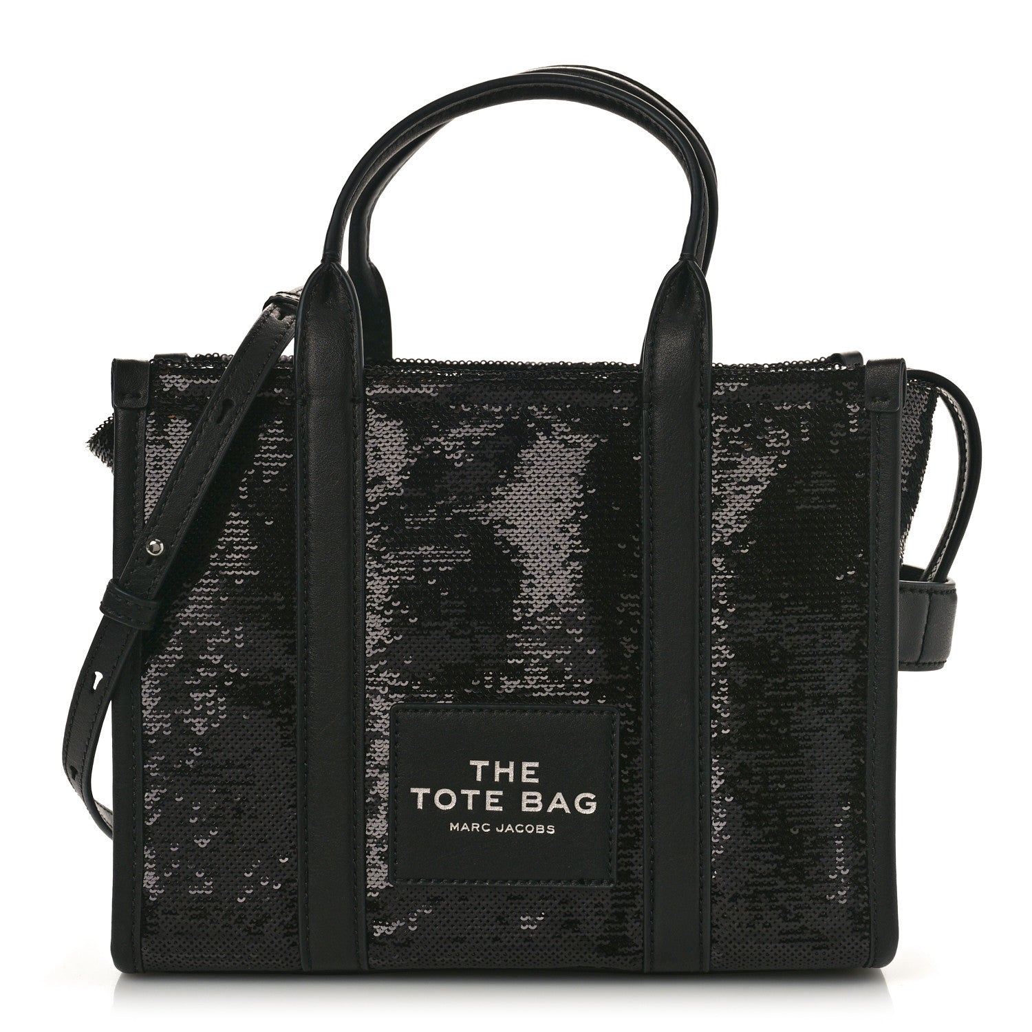 Marc Jacobs Sequin Small The Tote Bag Black 1472425 – FASHIONPHILE