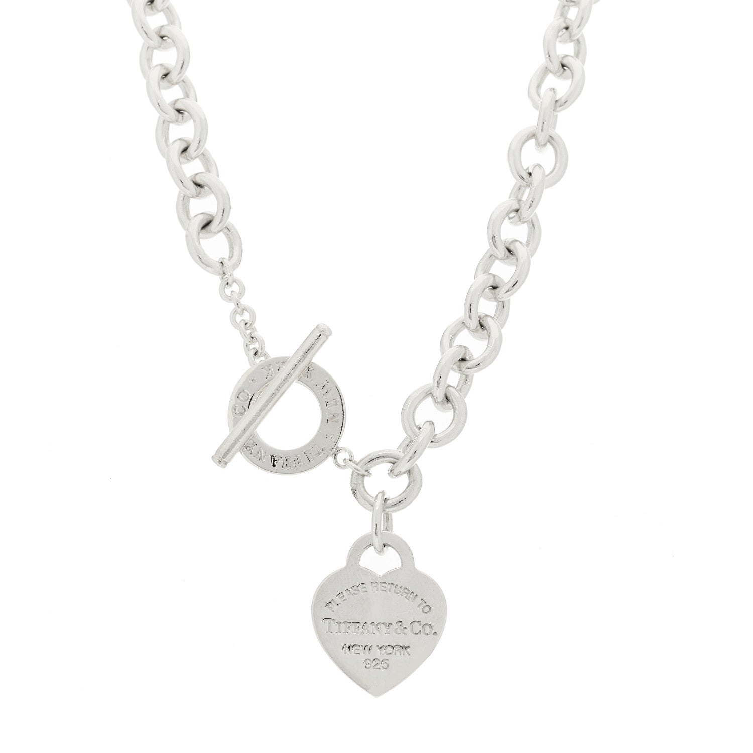 Tiffany Sterling Silver Return to Tiffany Heart Tag Toggle Necklace ...