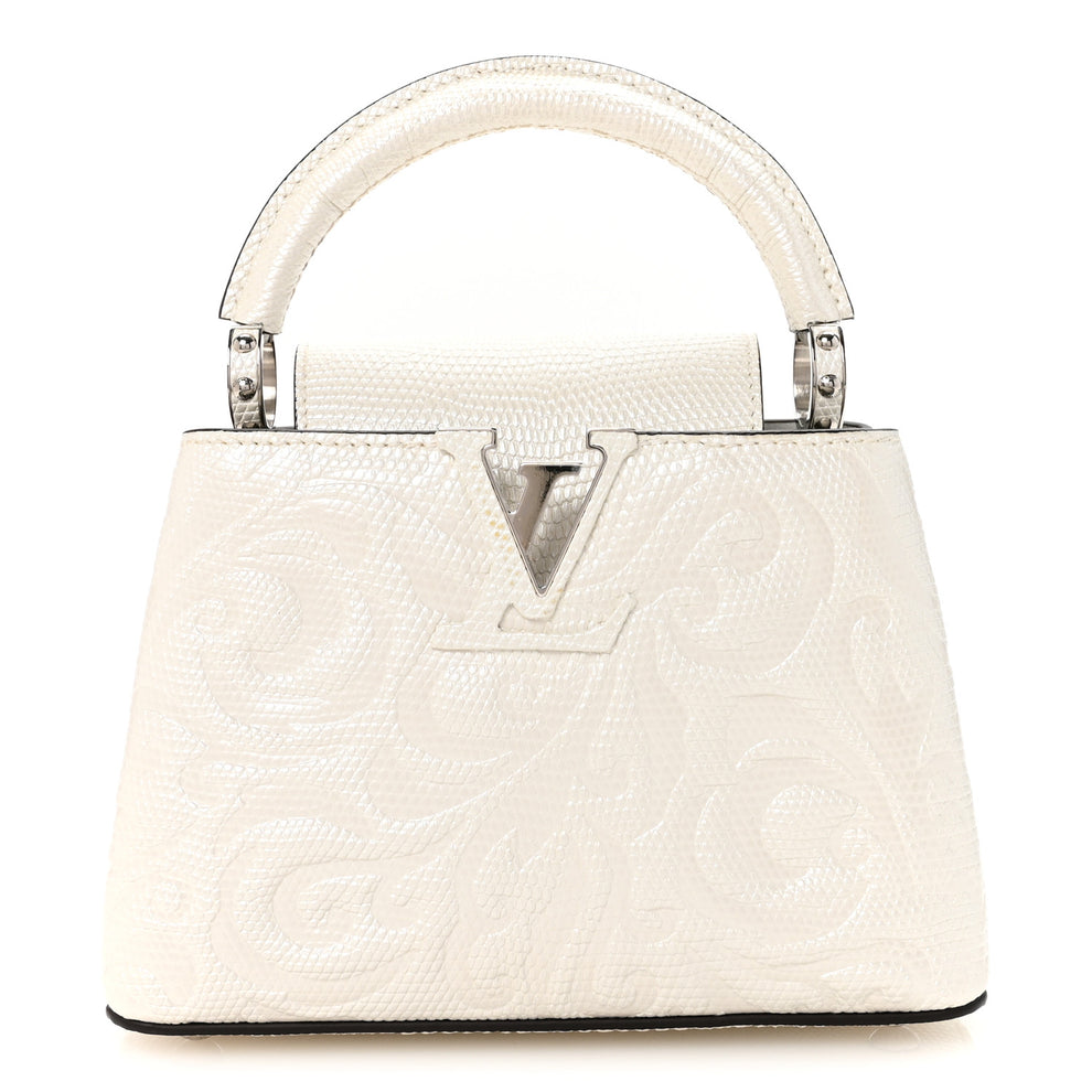Louis Vuitton Lizard Baroque Embossed Capucines Mini Ivory Sparkle ...