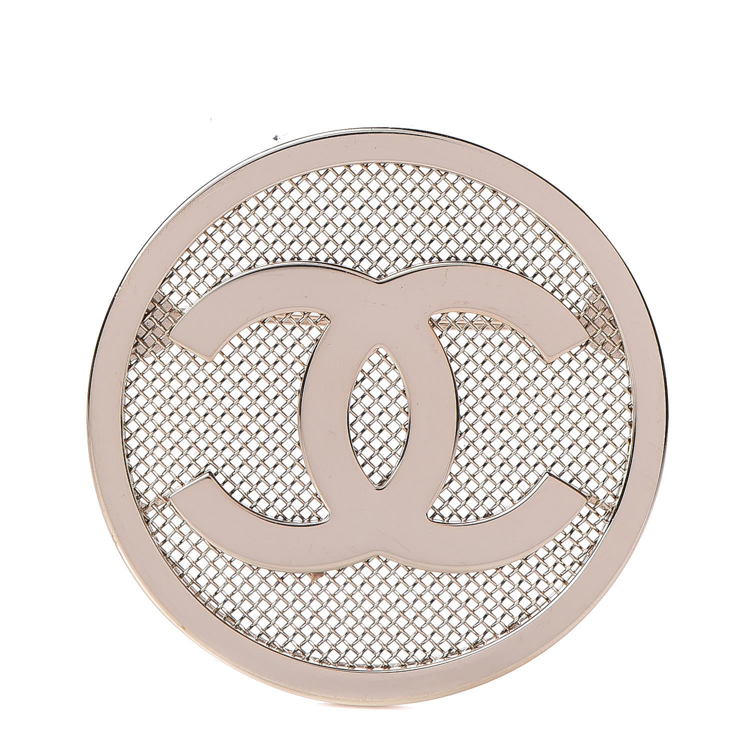 Chanel Mesh Circle CC Brooch Gold 459200 – FASHIONPHILE