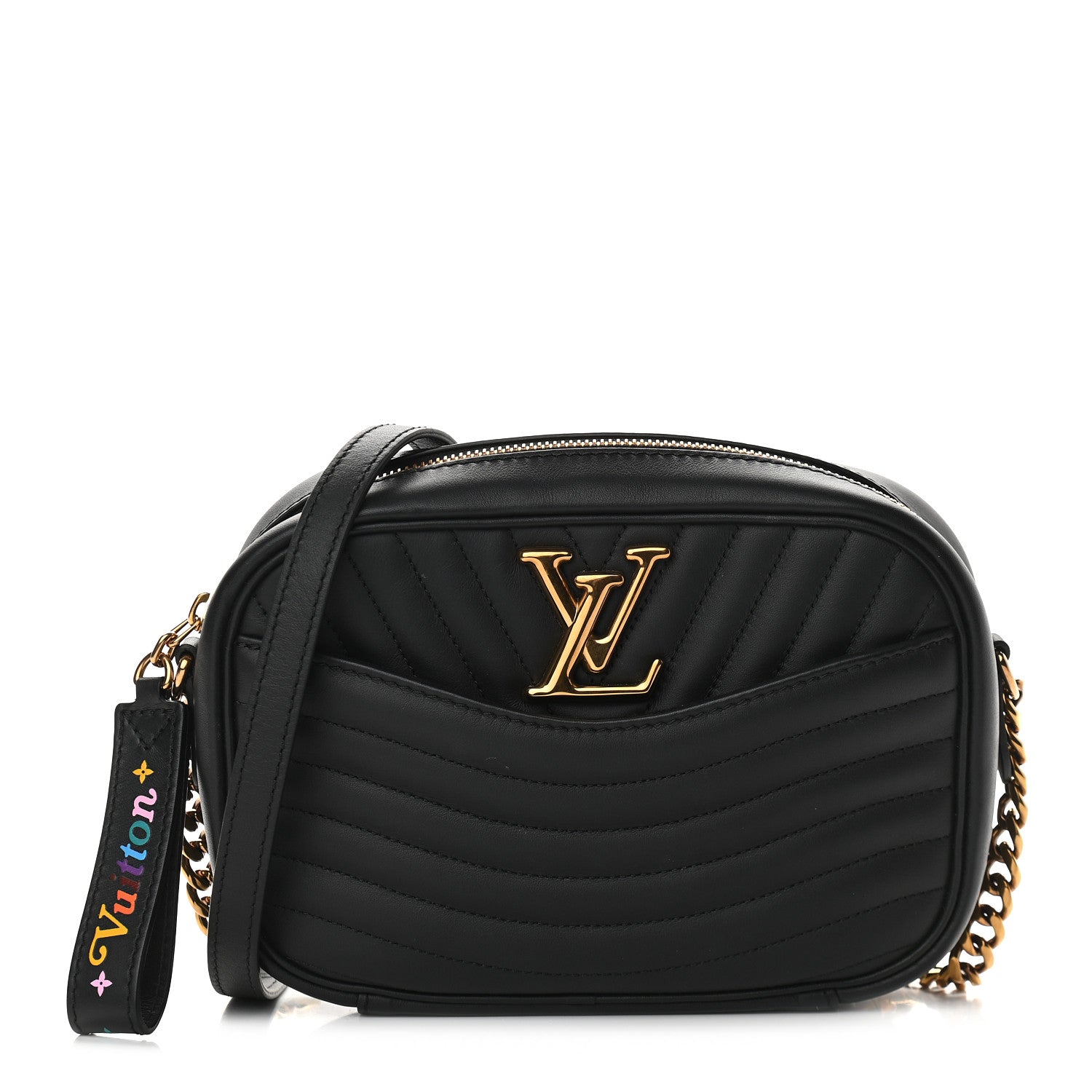 Louis Vuitton Calfskin New Wave Camera Bag Black 894568 – FASHIONPHILE