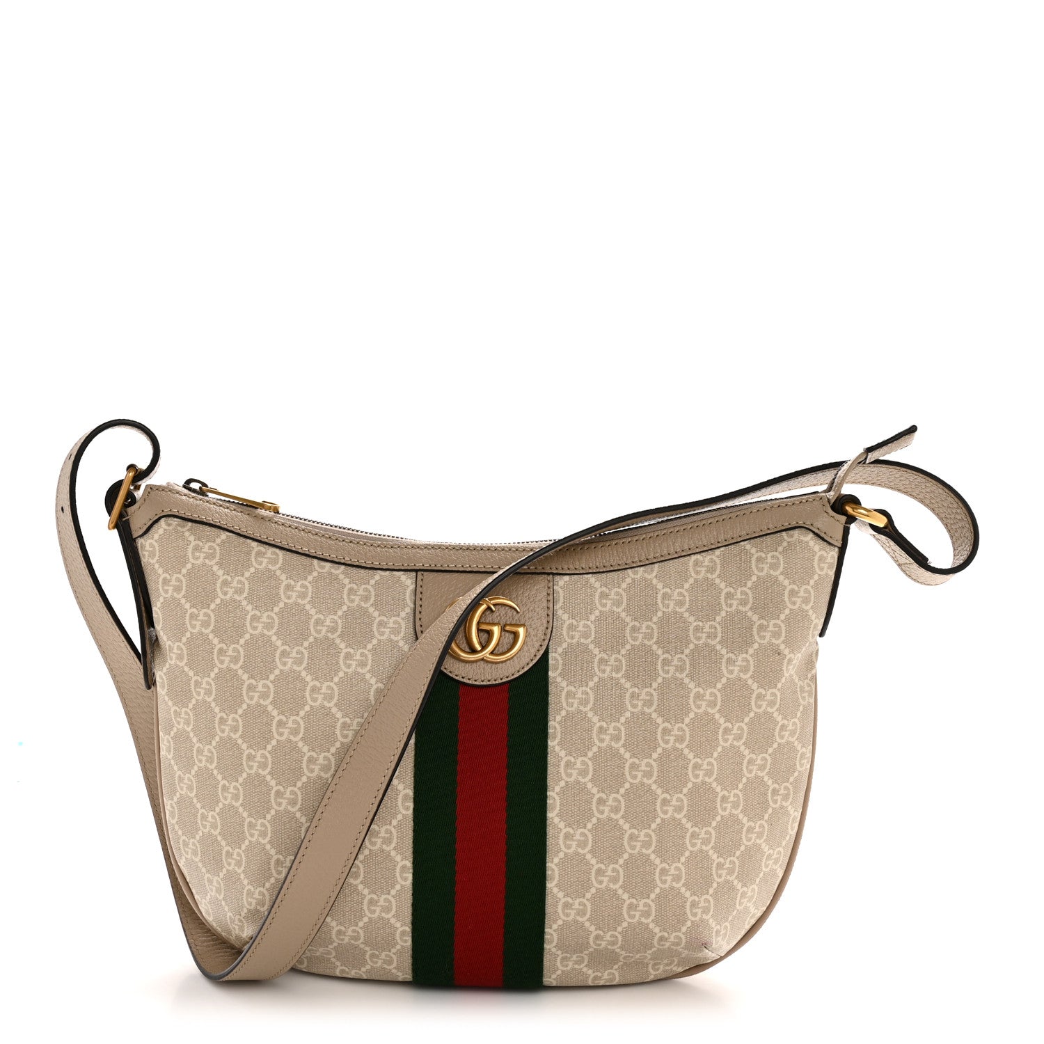 Gucci GG Supreme Monogram Textured Dollar Calfskin Web Small Ophidia ...