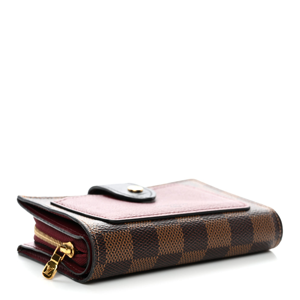 Louis Vuitton Damier Ebene Juliette Wallet Bordeaux Black 1836262 ...