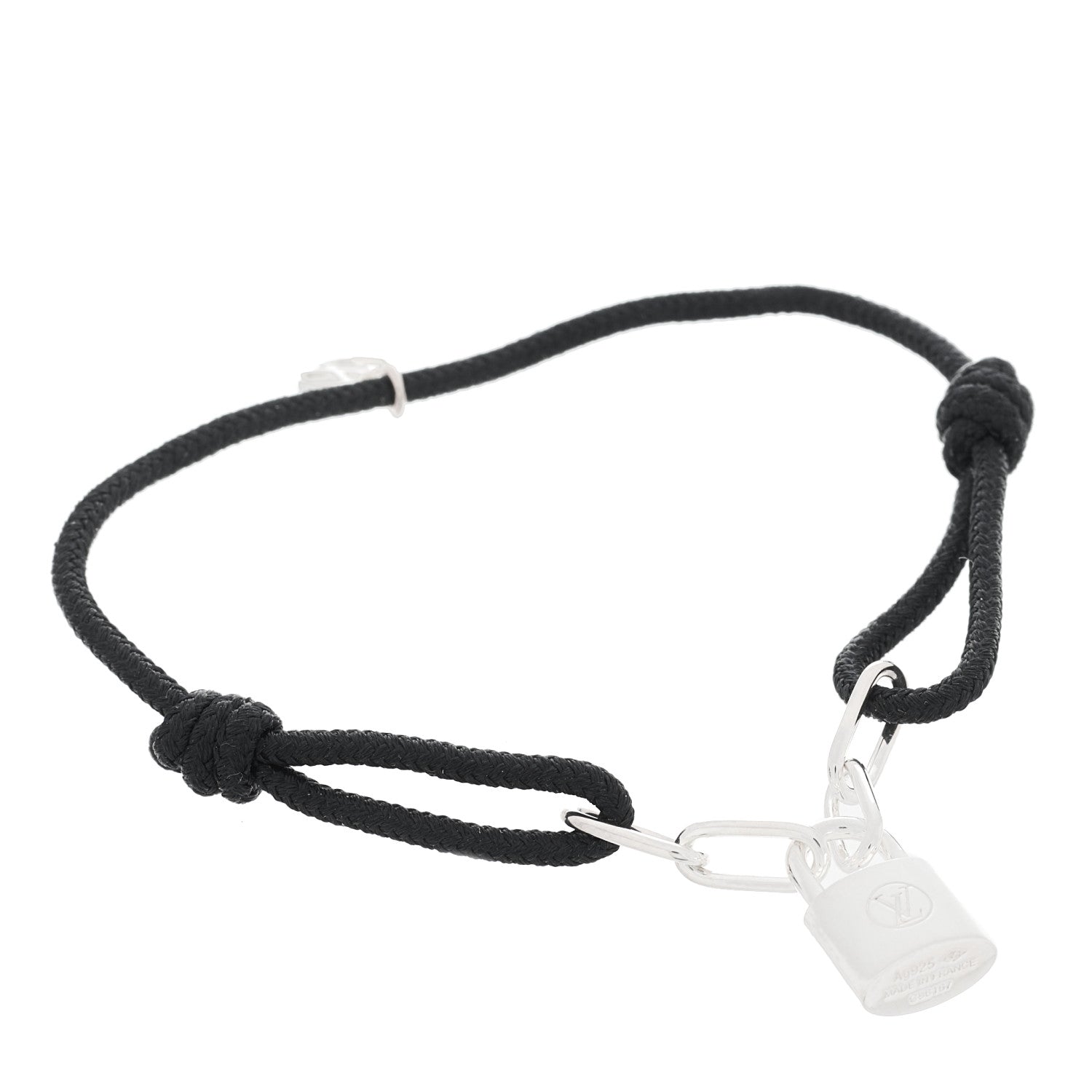 Louis Vuitton Sterling Silver Lockit Bracelet Black 1310428 – FASHIONPHILE