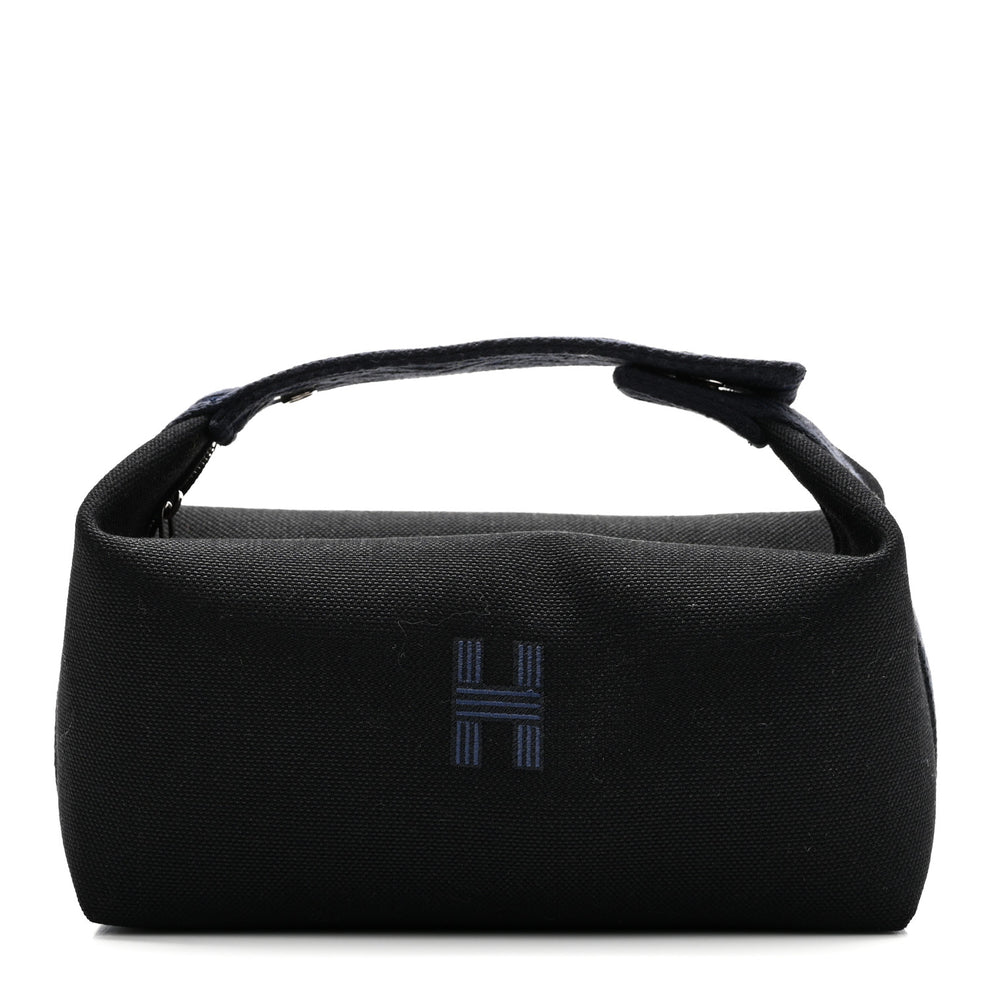 Hermes Canvas Small Bride-A-Brac Pouch Black Bleu Nuit 1781534 ...