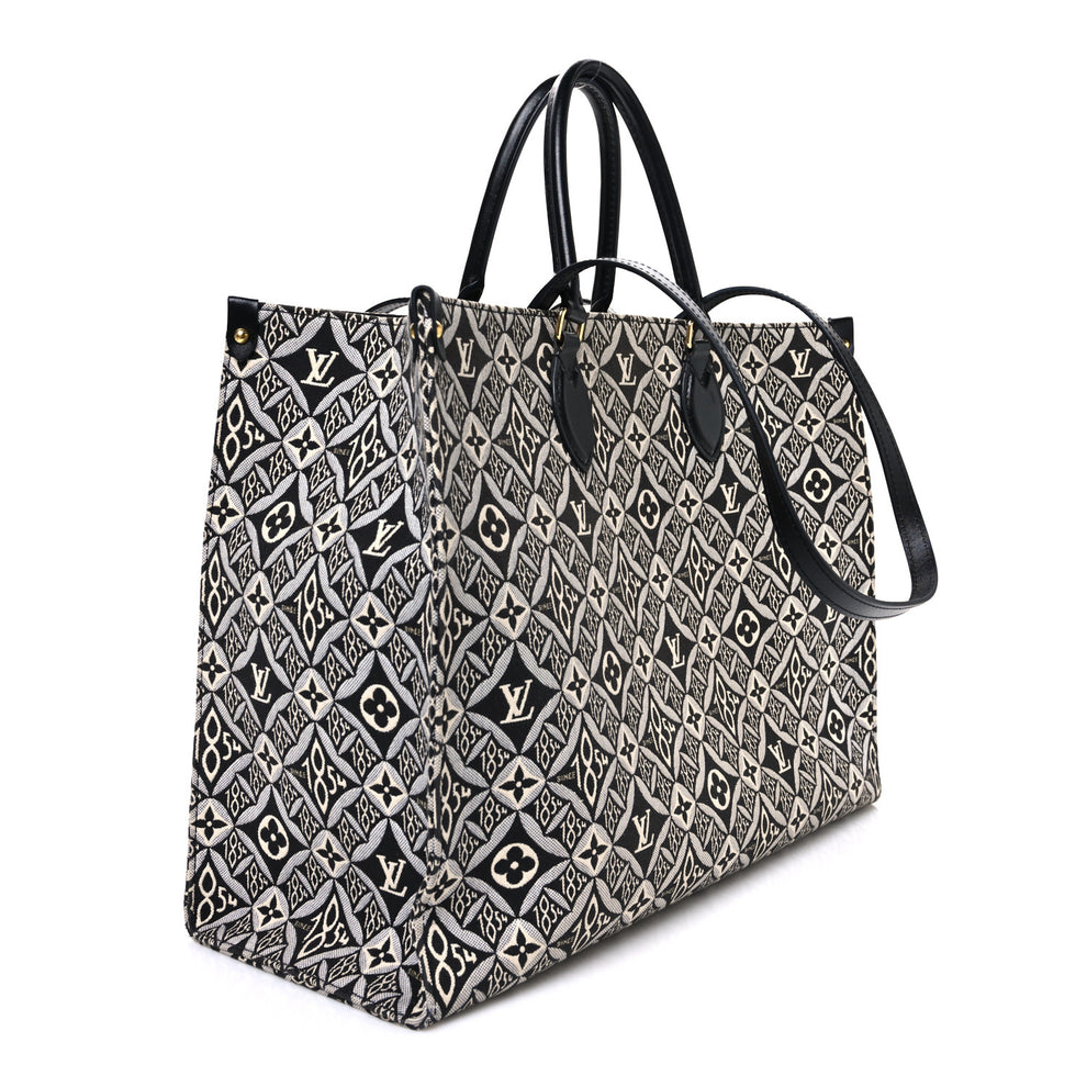 Louis Vuitton Jacquard Since 1854 Onthego GM Grey 1779763 – FASHIONPHILE