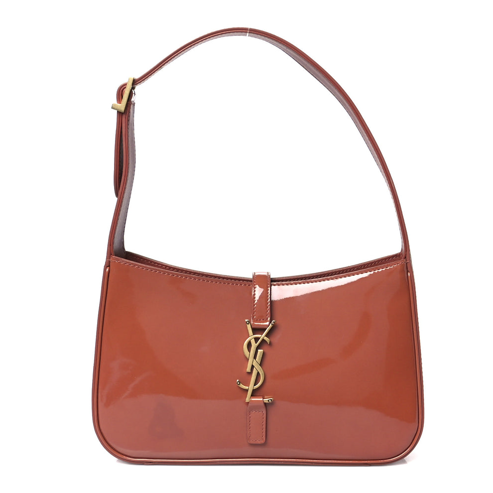 Saint Laurent Patent Le 5 A 7 Hobo Mild Rose 1762854 – FASHIONPHILE