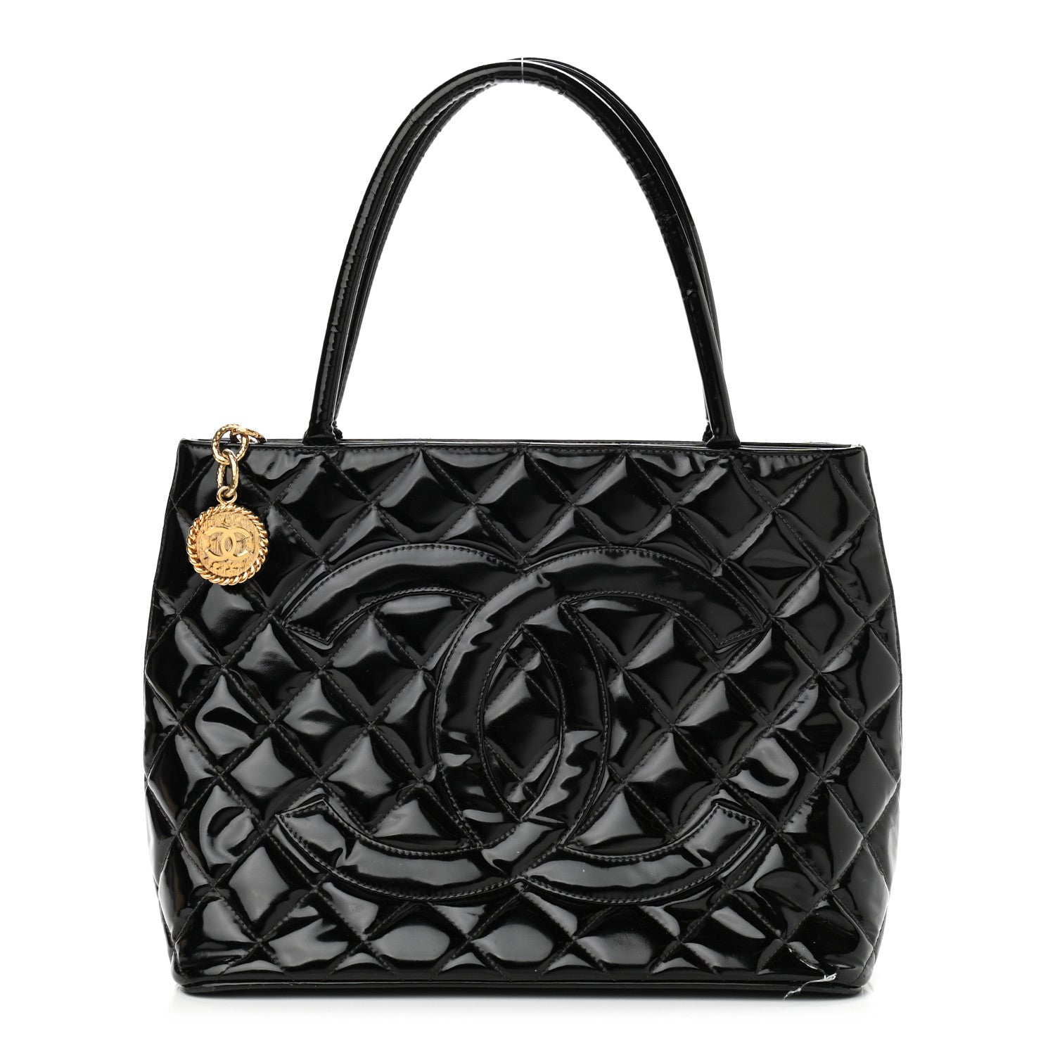 Chanel Patent Medallion Tote Black 1037162 – FASHIONPHILE