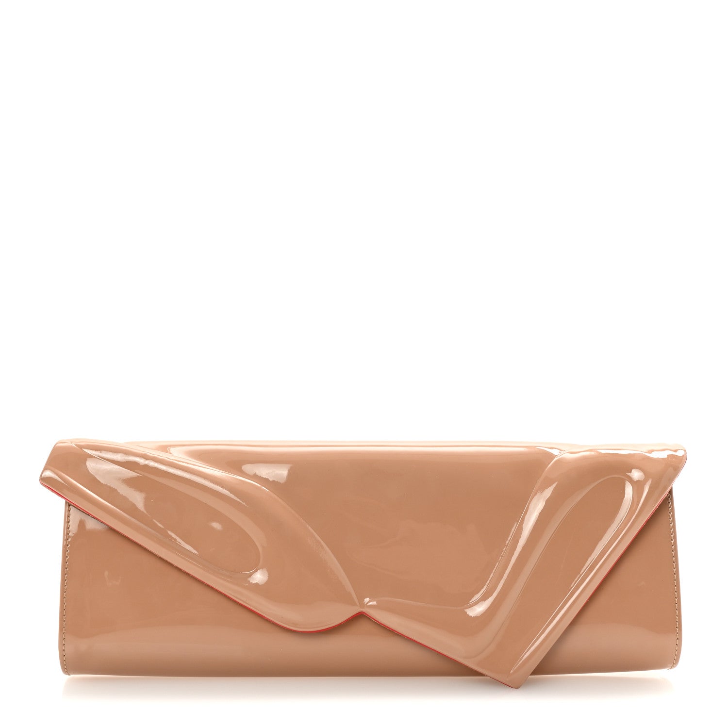 Christian Louboutin Patent So Kate Baguette Clutch Nude 1744827 ...