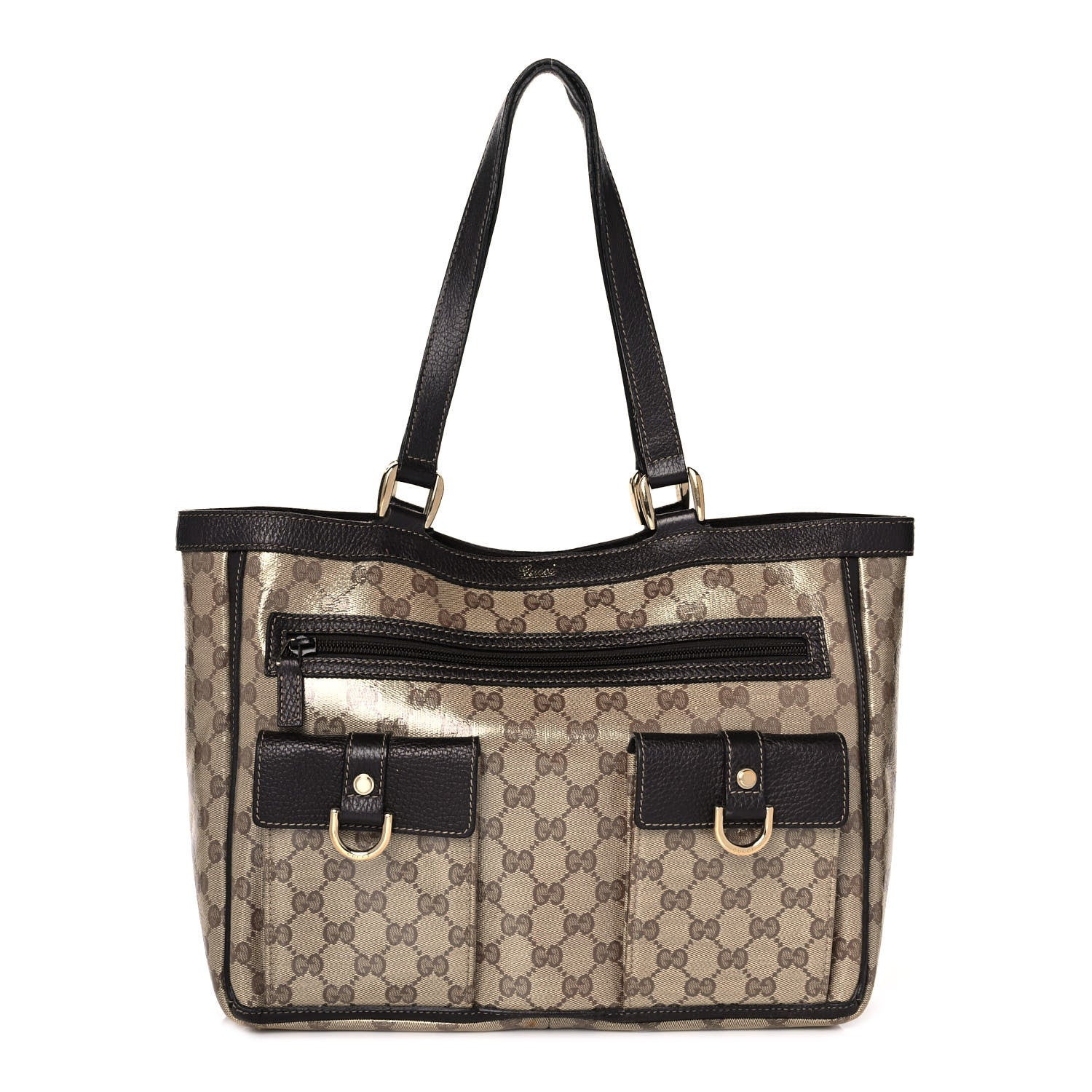 Gucci Crystal Monogram Abbey D Ring Tote Dark Brown 996005 – FASHIONPHILE