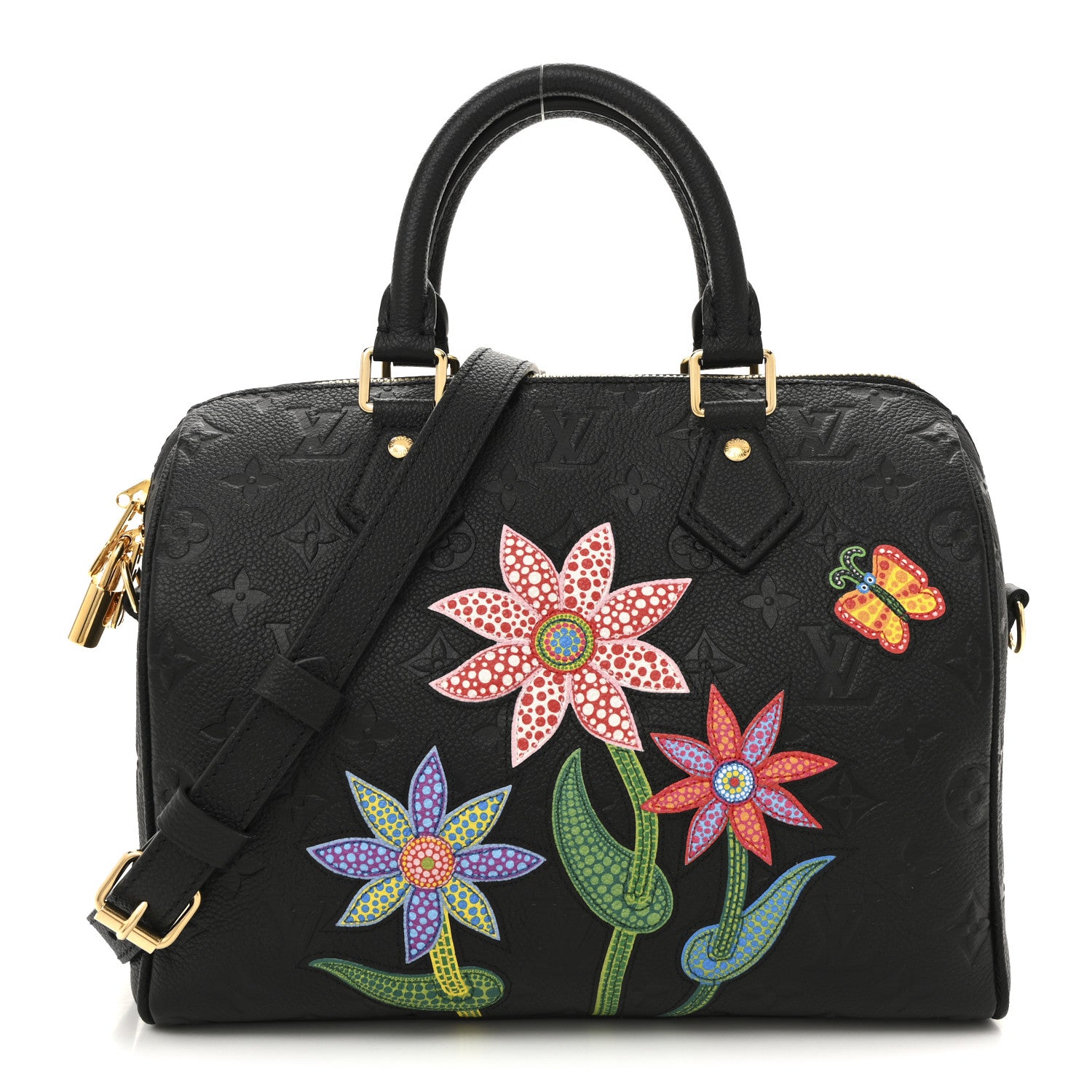 Louis Vuitton LV X YK Empreinte Speedy Bandouliere 25 Black 1780878 ...