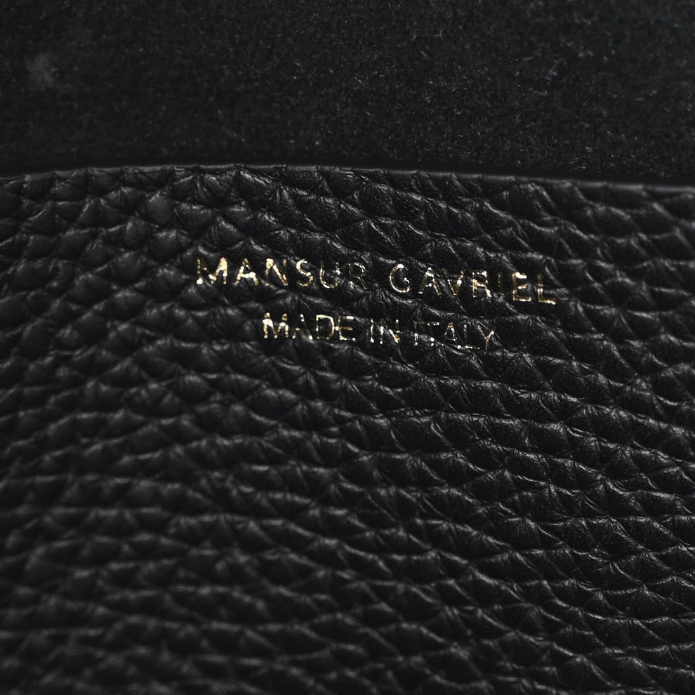 Mansur Gavriel Pebbled Calfskin Everyday Zip Tote Black 1698268 ...