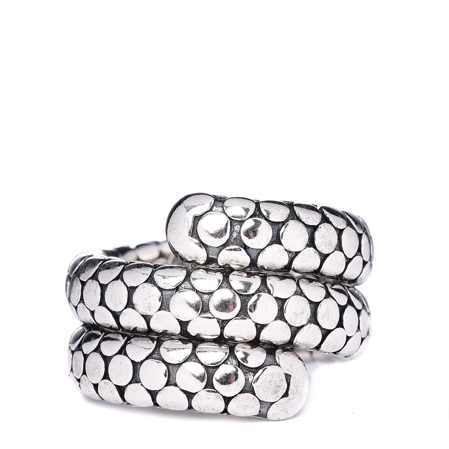 John Hardy Sterling Silver Dot Double Coil Ring 55 7.25 470244 ...