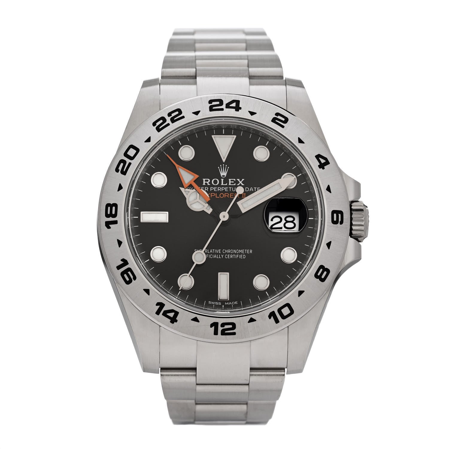 Rolex Stainless Steel 42mm Oyster Perpetual Date Explorer II Watch ...