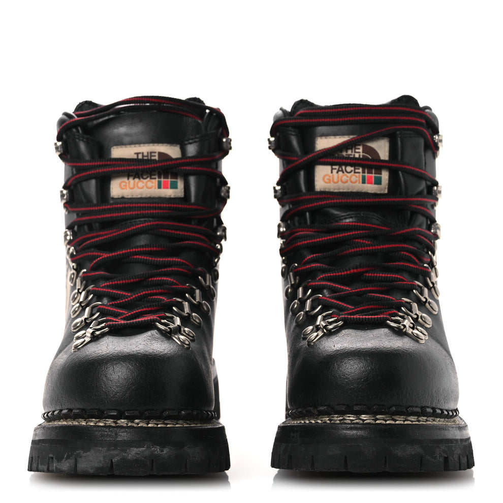 Gucci X THE NORTH FACE Calfskin Womens Hiking Ankle Boots 37.5 Black ...