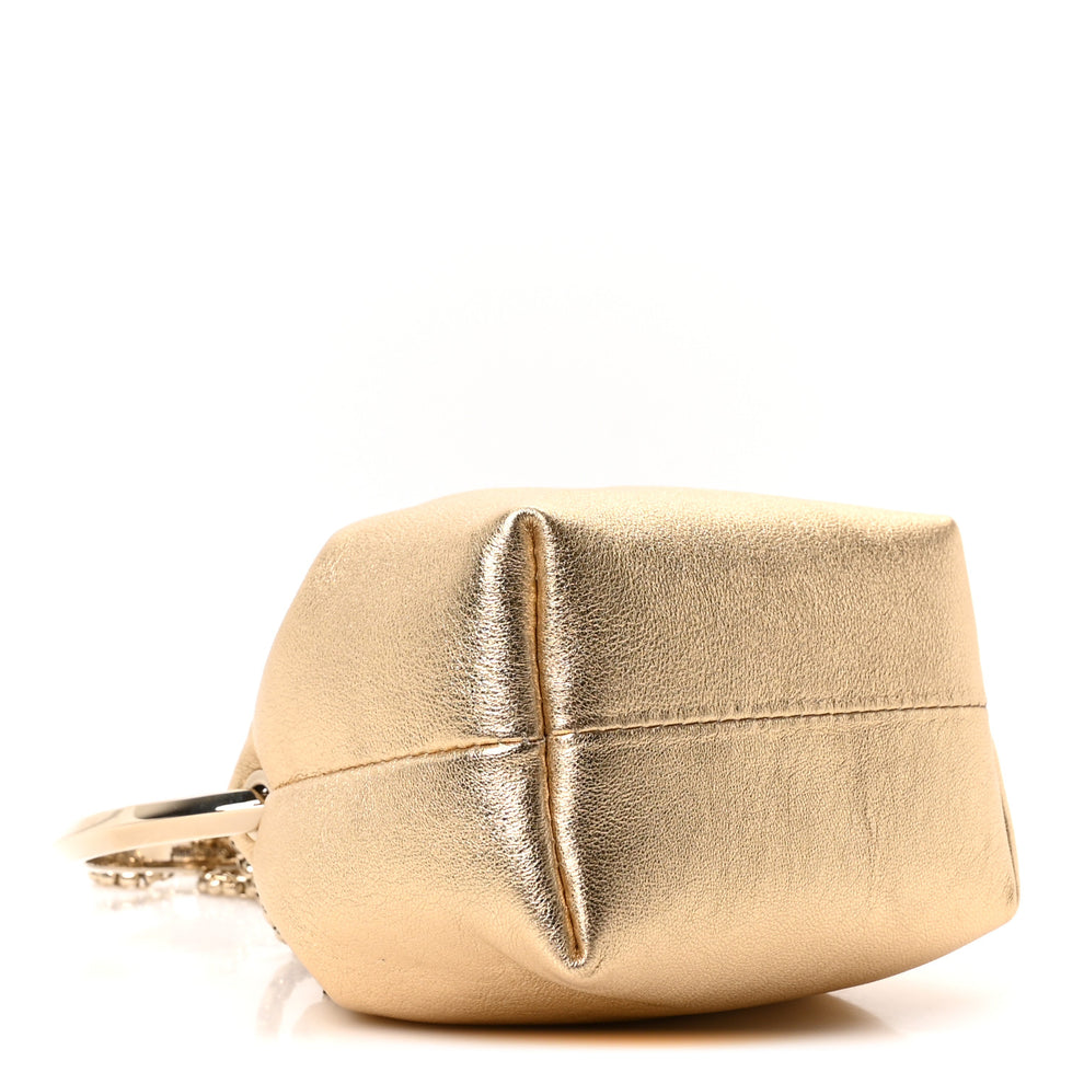 Jimmy Choo Metallic Lambskin Micro Bon Bon Bag Gold 1795234 – FASHIONPHILE