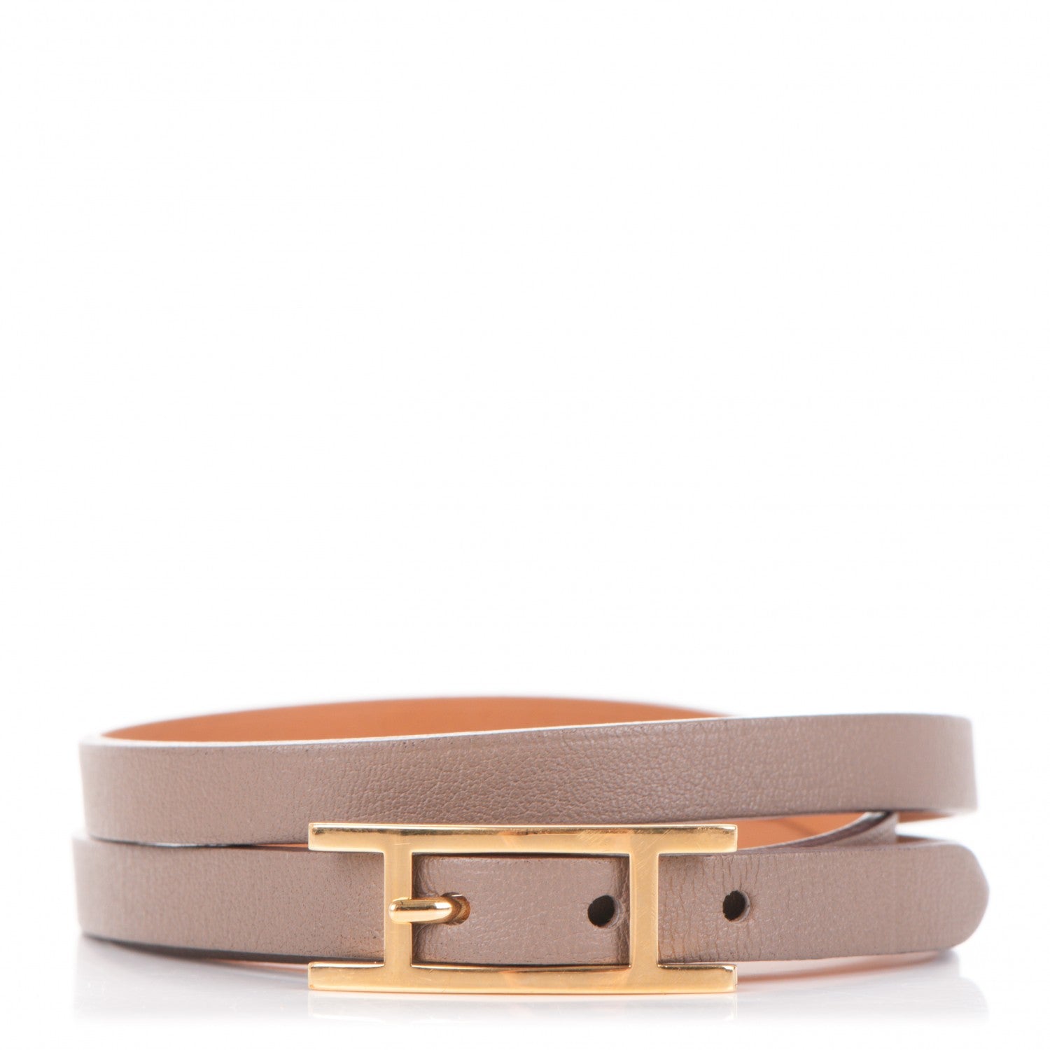 Hermes Swift Hapi 3 MM Triple Tour Bracelet S Etoupe 172822 – FASHIONPHILE