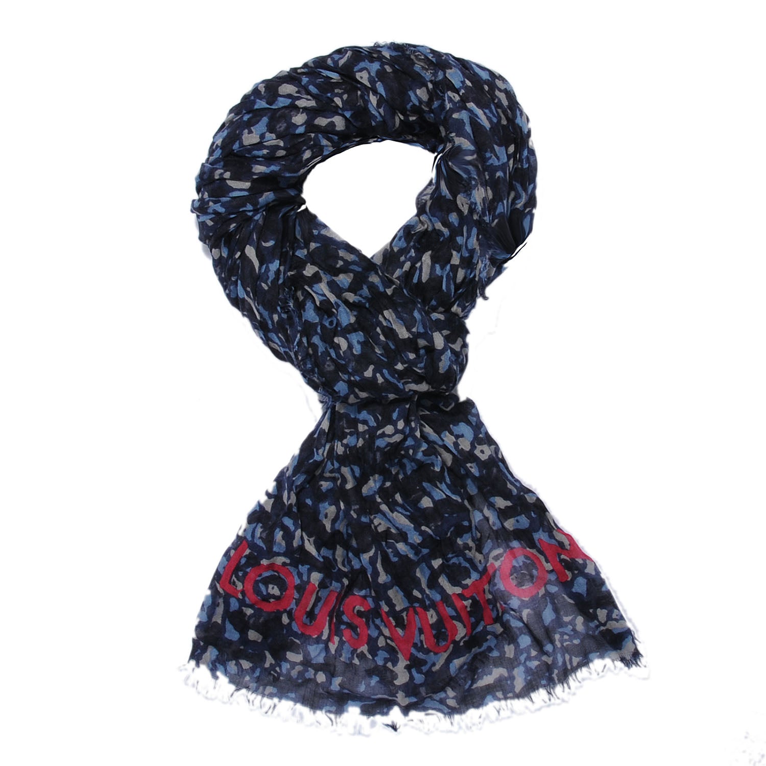 Louis Vuitton Cashmere Silk Lezard Etole Stole Blue 53352 – FASHIONPHILE