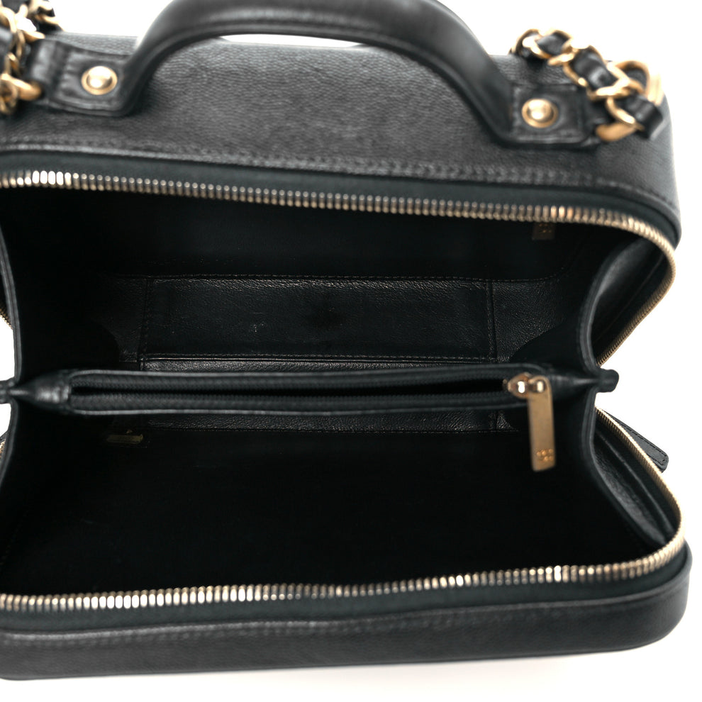 Chanel Caviar Quilted Medium CC Filigree Vanity Case Black 1784397 ...