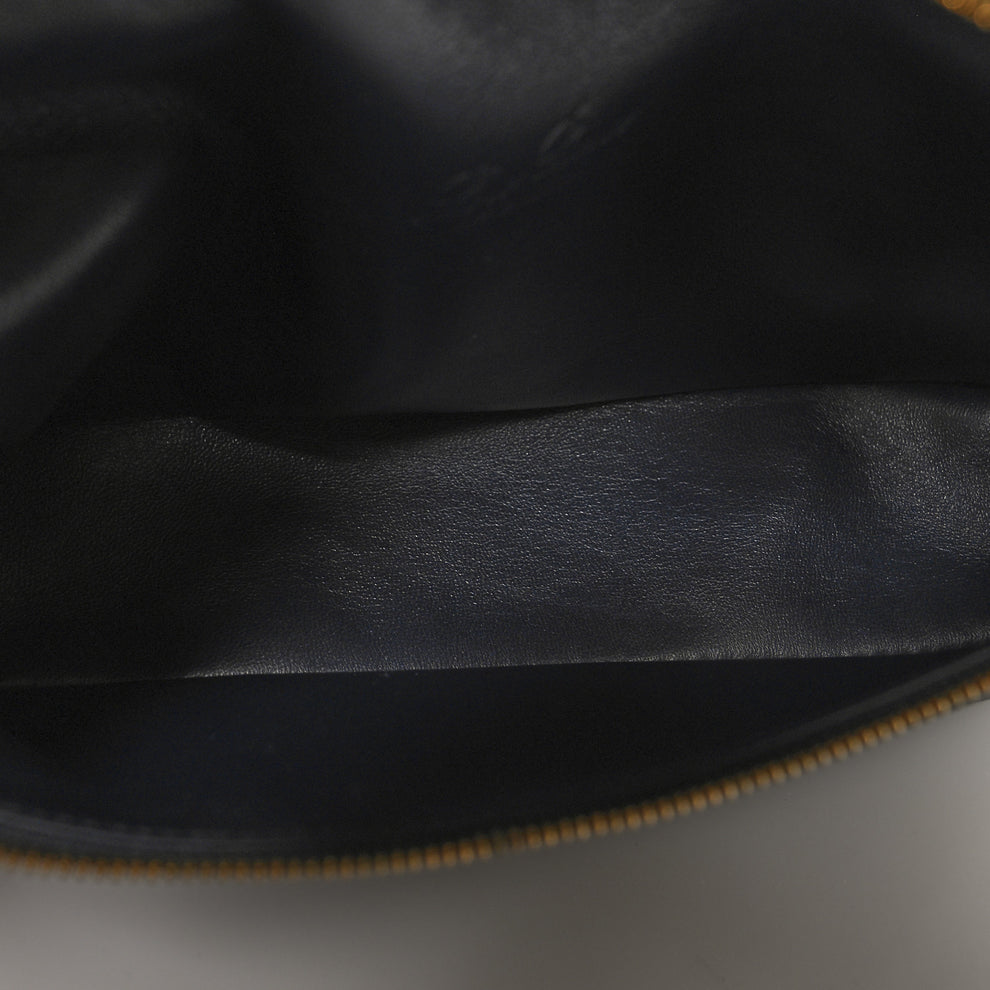 Loro Piana Grained Calfskin L19 Extra Pocket Pouch Navy Blue 1783474 ...