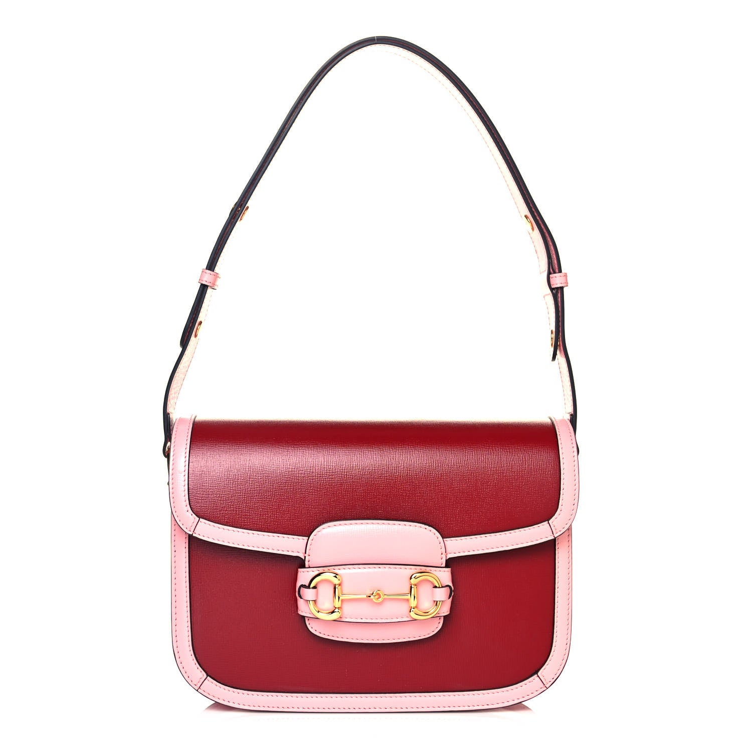 Gucci Azalea Calfskin Horsebit 1955 Shoulder Bag New Cherry Red Wild ...