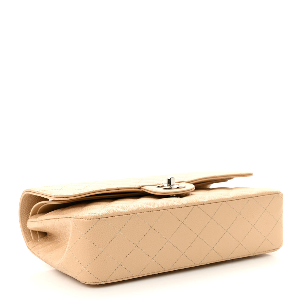 Chanel Caviar Quilted Medium Double Flap Beige 1728825 – FASHIONPHILE