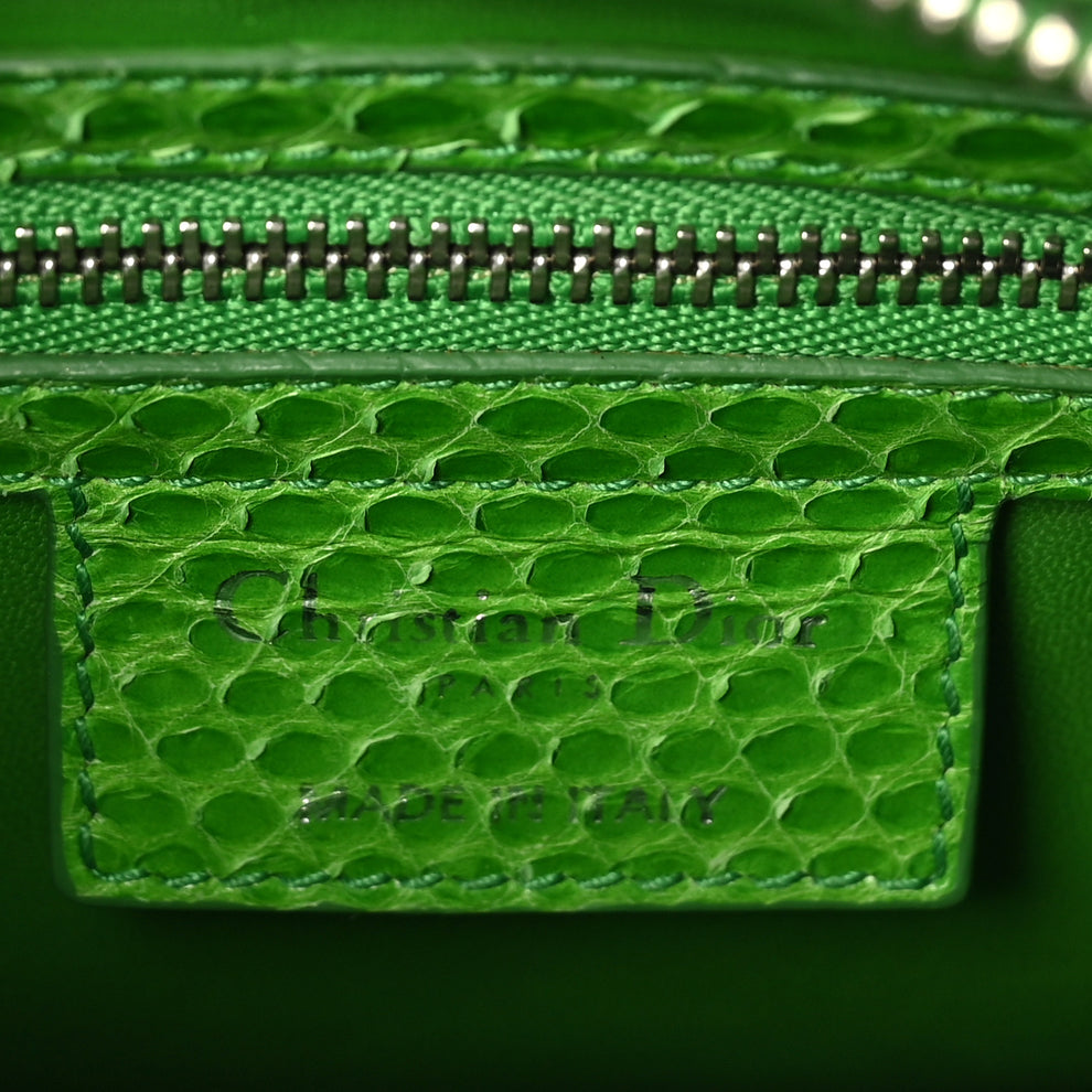 Christian Dior Snakeskin Medium Lady Dior Green 1783257 – FASHIONPHILE