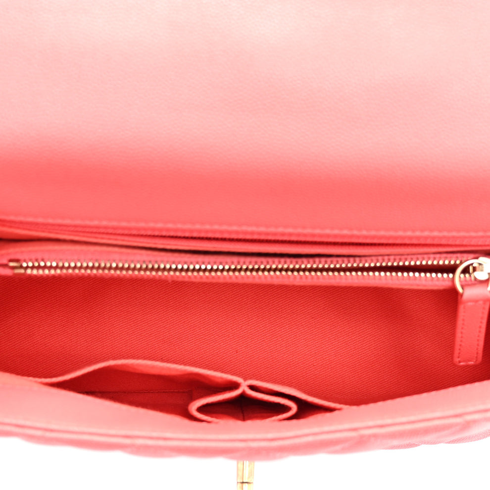 Chanel Caviar Quilted Small Coco Handle Flap Pink 1788194 – FASHIONPHILE