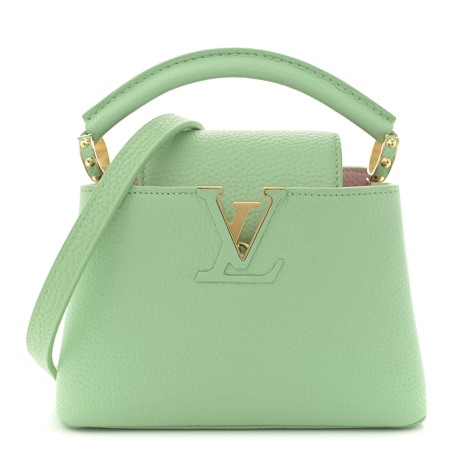 Louis Vuitton Taurillon Mini Capucines Vert Pomme 1750025 – FASHIONPHILE