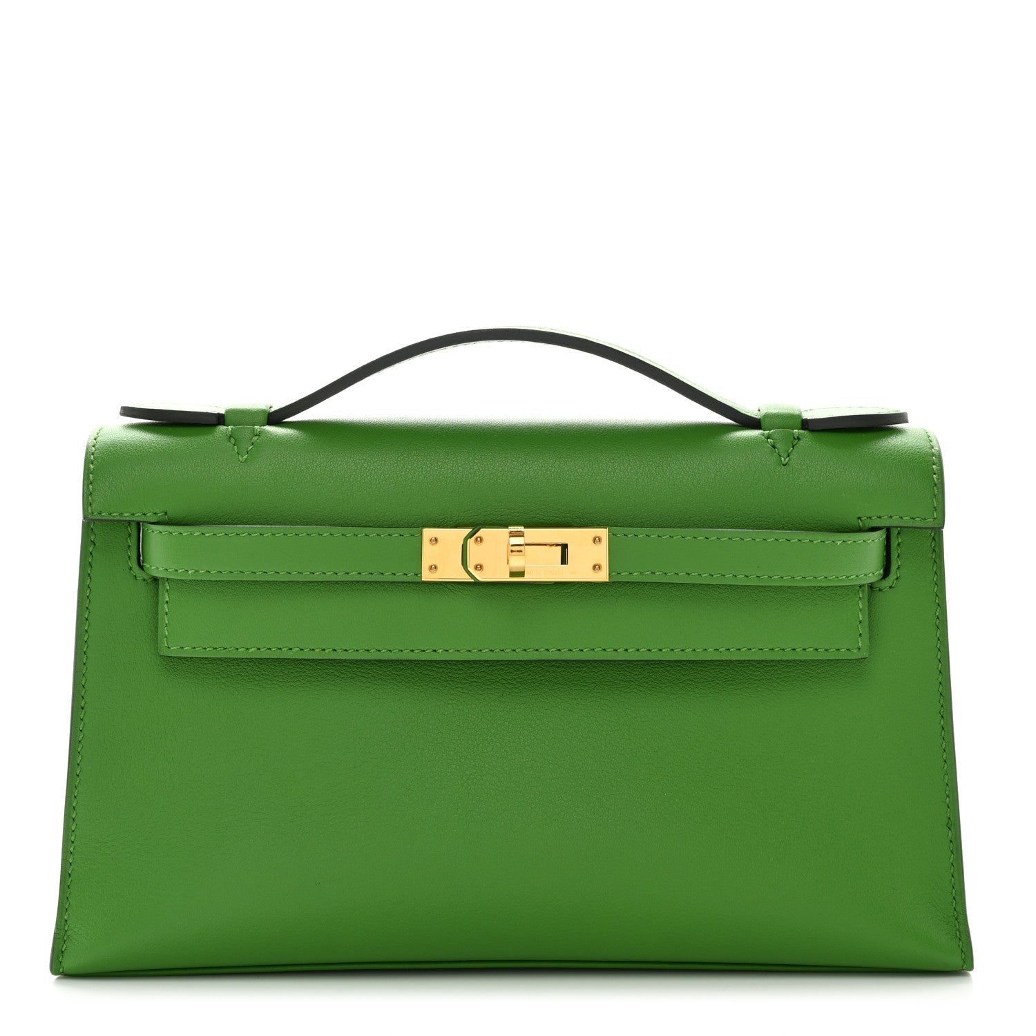 HERMES Swift Kelly Pochette Clutch Vert Yucca - Great Gifts Club