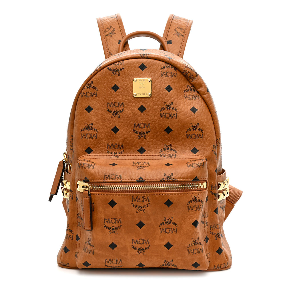 MCM Visetos Small Side Stud Stark Backpack Cognac 1791596 – FASHIONPHILE
