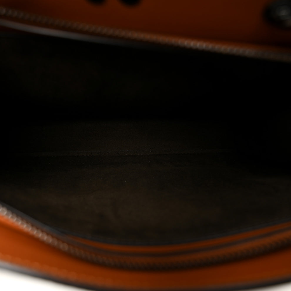 Fendi Cuoio Romano Vitello Cover Glazed Fabric Bi-Color FF 1974 Mini ...