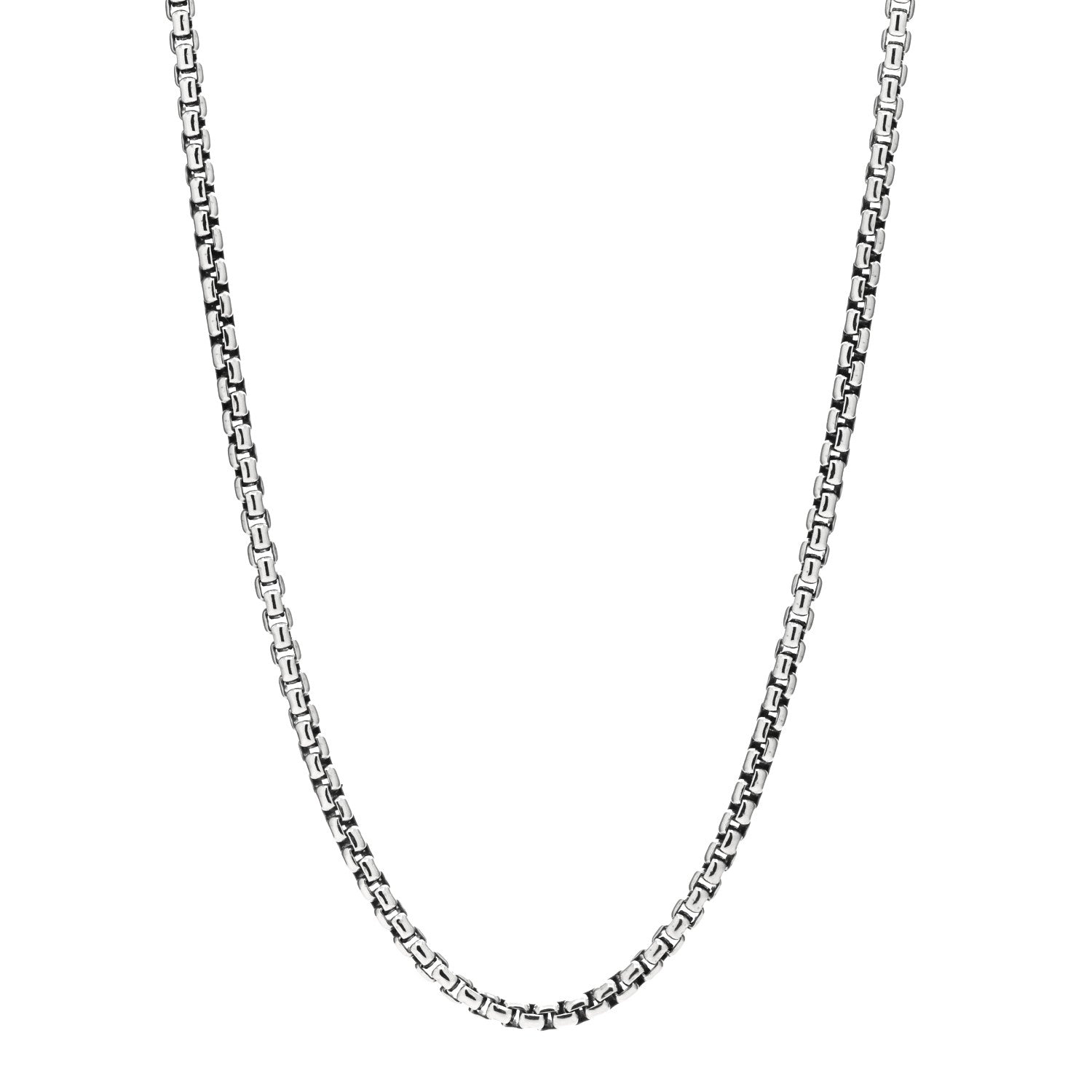 David Yurman Sterling Silver 3.6mm Medium Box Chain Necklace 22 ...