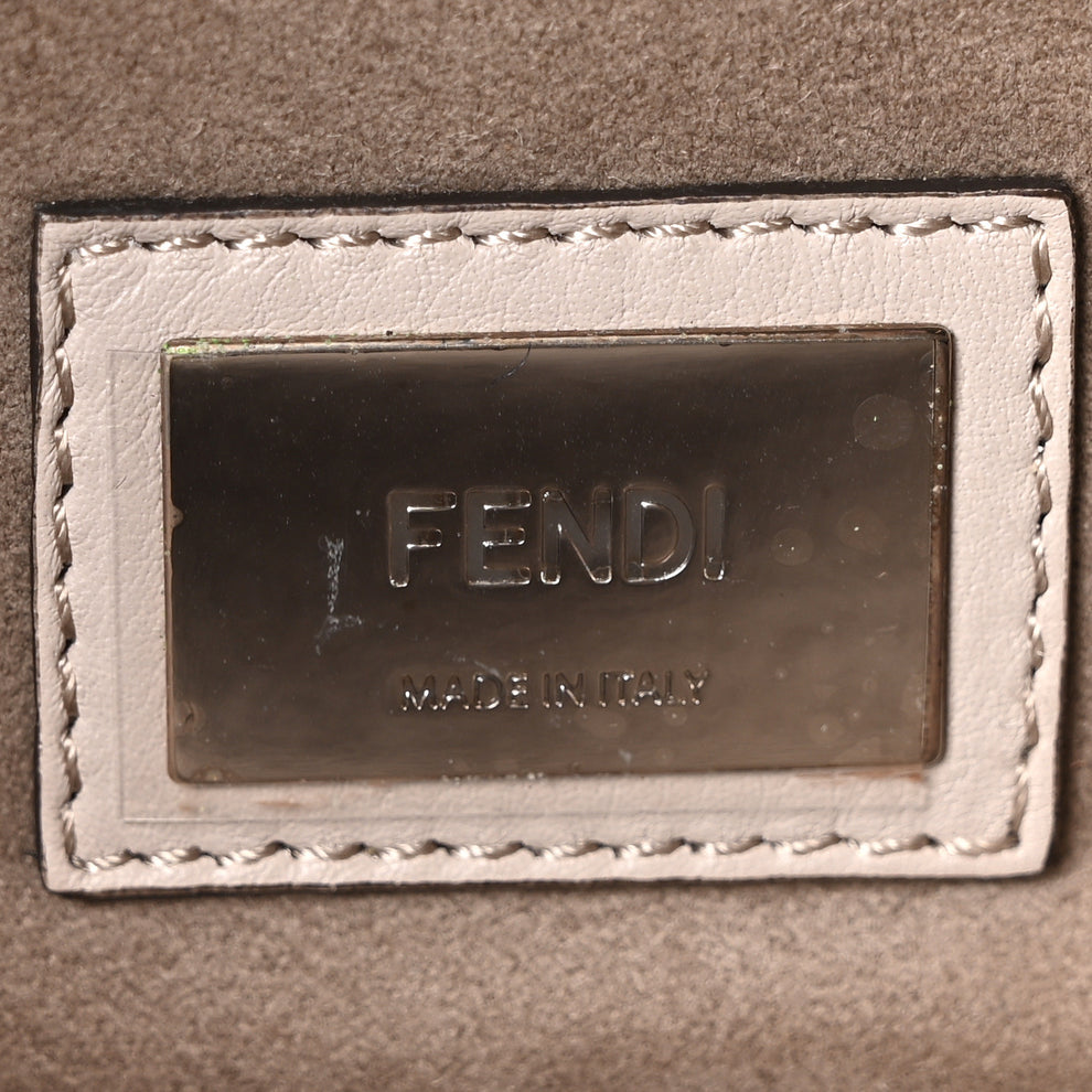 Fendi Vitello Seta Plexiglass Granite Large Peekaboo Iconic Satchel ...