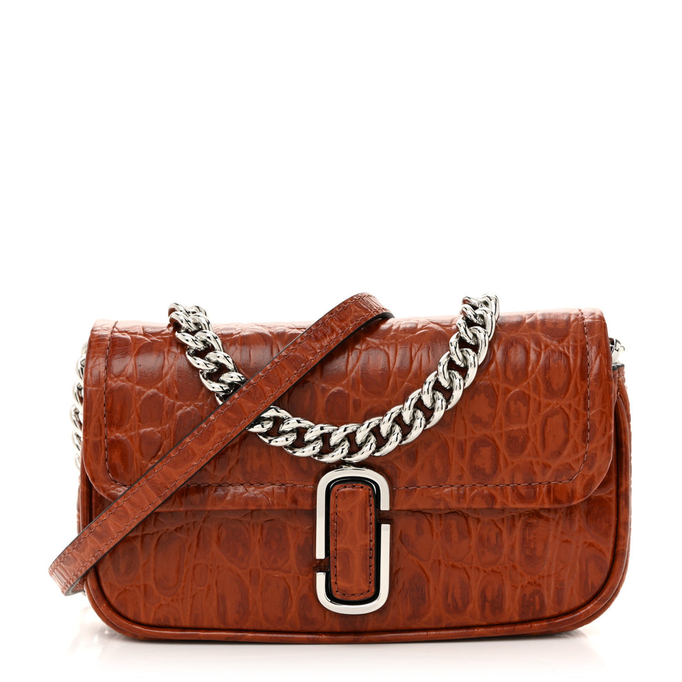 Marc Jacobs Calfskin Crocodile Embossed Mini The J Marc Shoulder Bag ...