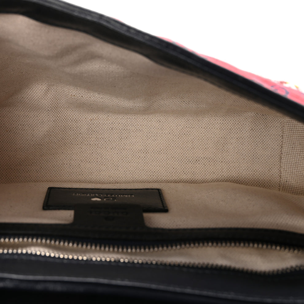 Gucci Monogram Multicolor Matelasse Diagonal Floral Embroidered Super ...