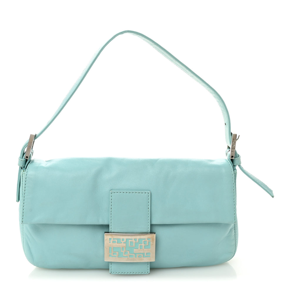 Fendi Nappa Elefante Baguette Light Blue 1781029 – FASHIONPHILE