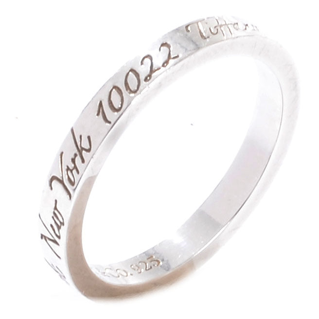Tiffany Sterling Silver Notes Narrow Ring 7.5 47037 – FASHIONPHILE