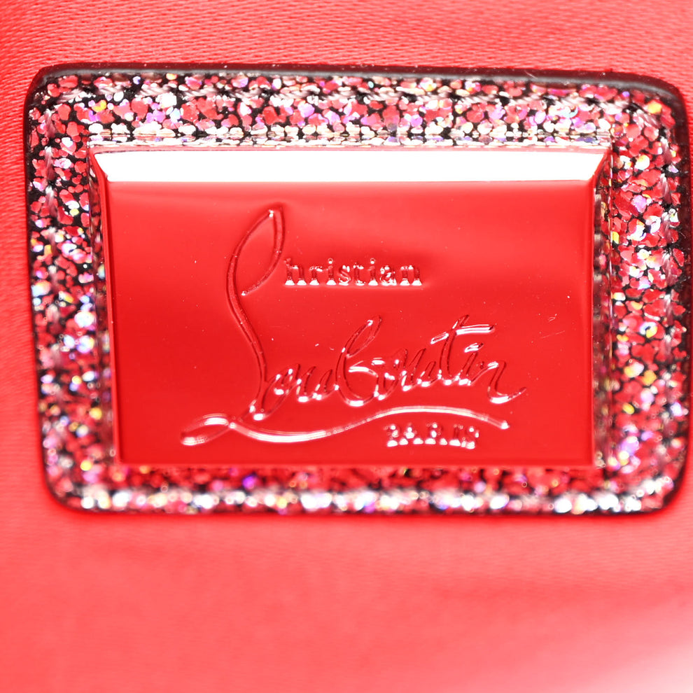 Christian Louboutin Nappa Mica Studded Loubiclutch Silver 1789733 ...