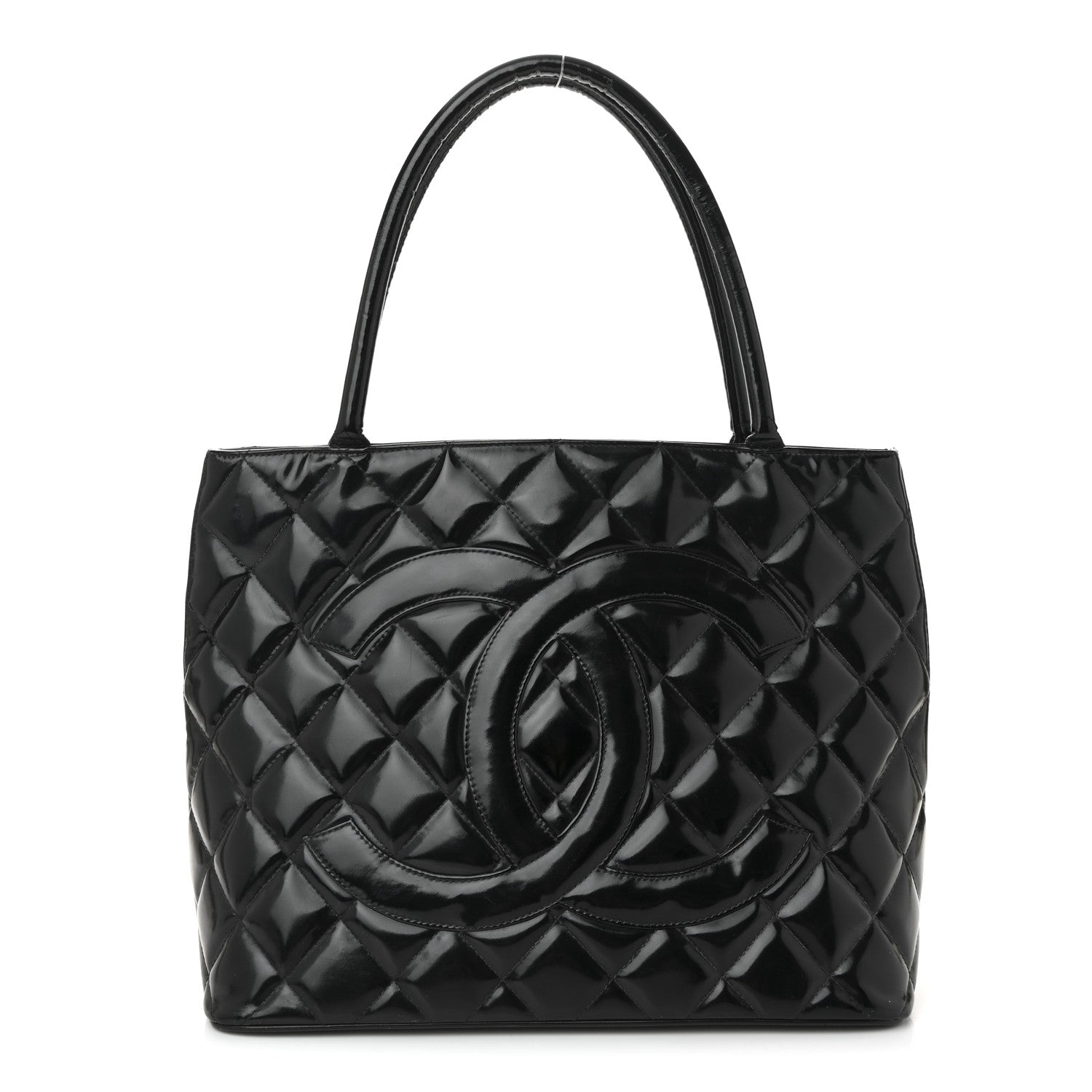 Chanel Patent Medallion Tote Black 1767589 – FASHIONPHILE
