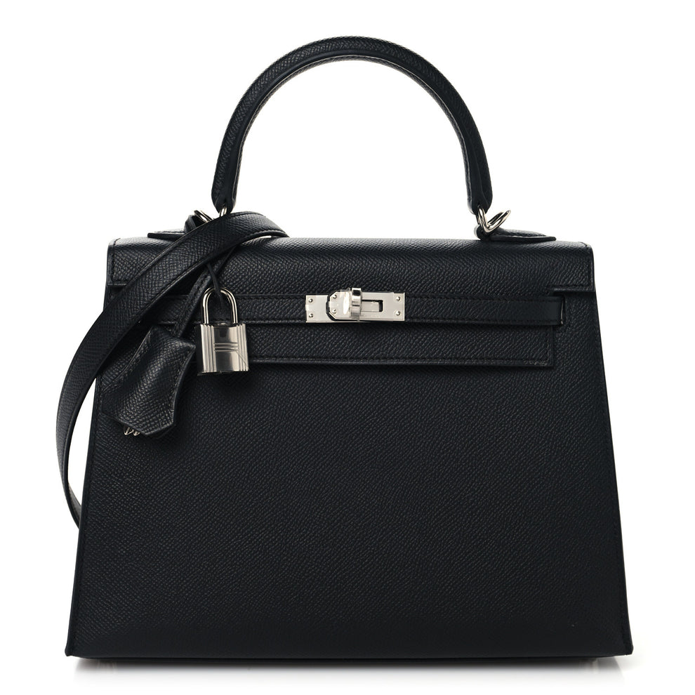 Hermes Epsom Kelly Sellier 25 Black 1781701 – FASHIONPHILE
