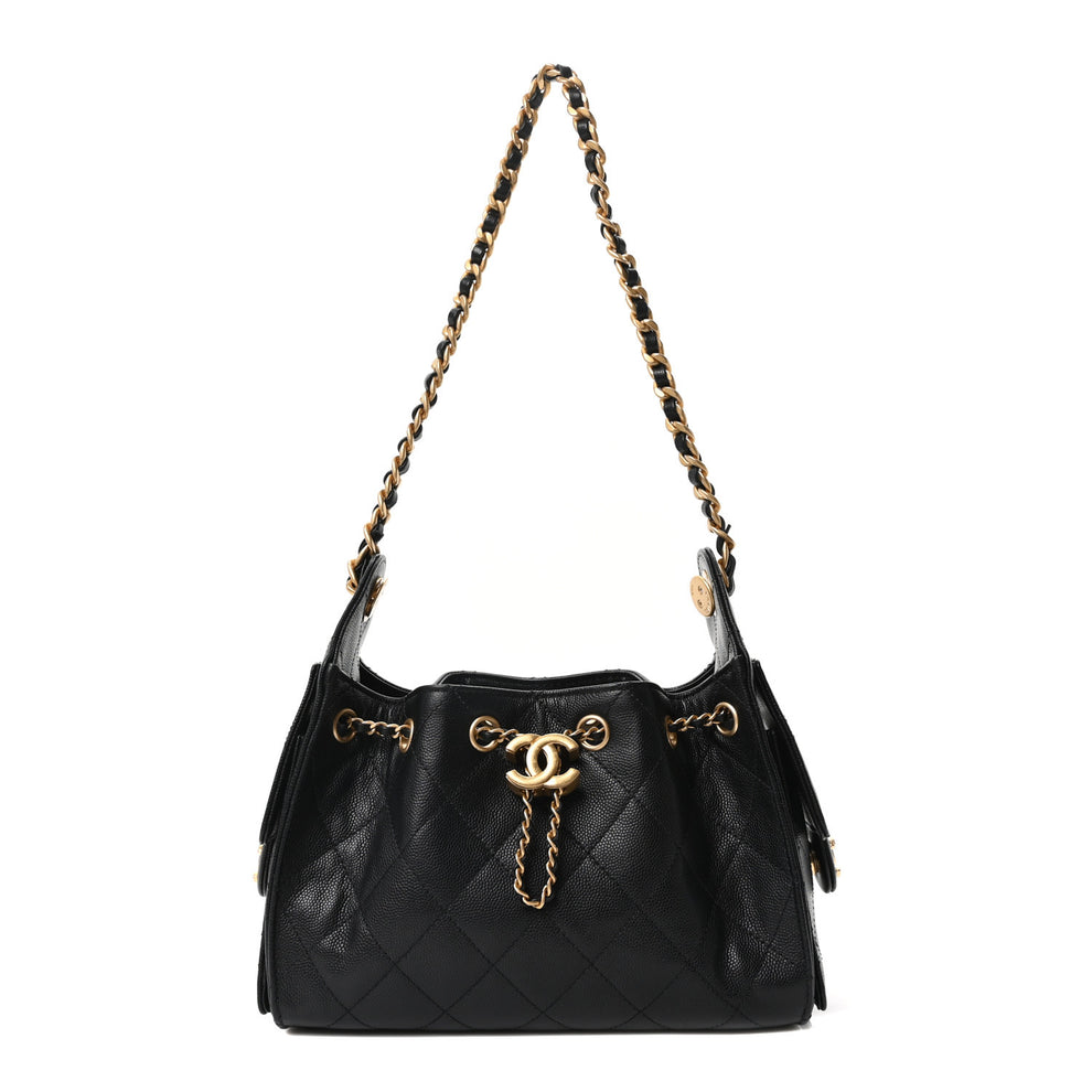 Chanel Caviar Quilted Mini Chanel 25 Handbag Black 1795381 – FASHIONPHILE