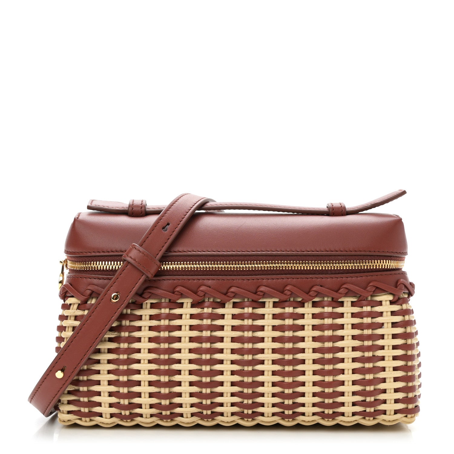 Loro Piana Wicker Calfskin L19 Extra Pocket Pouch Malt Deep Kummel Sun ...