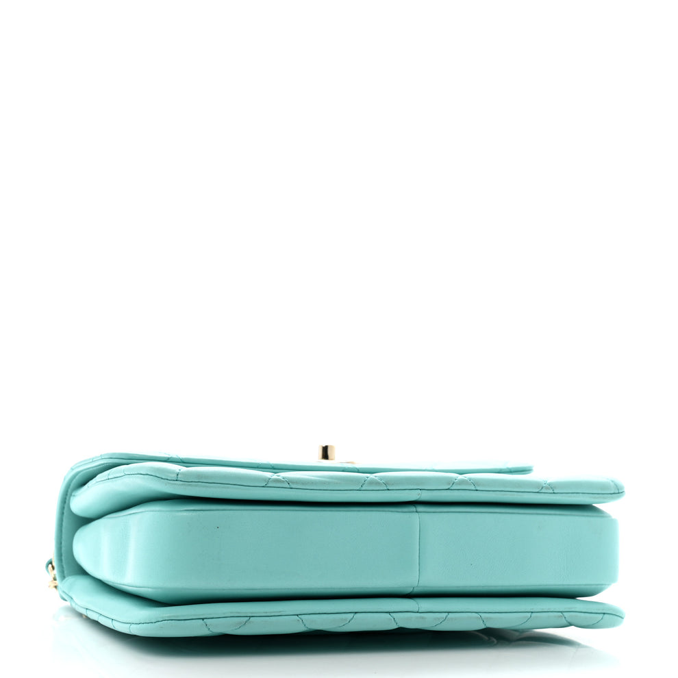 Chanel Lambskin Quilted Small Trendy CC Dual Handle Flap Bag Turquoise ...