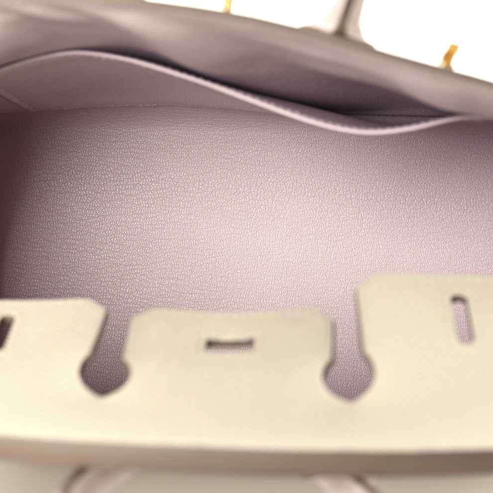 Hermes Epsom Horseshoe Birkin Sellier 25 Craie Mauve Pale 1790588 ...