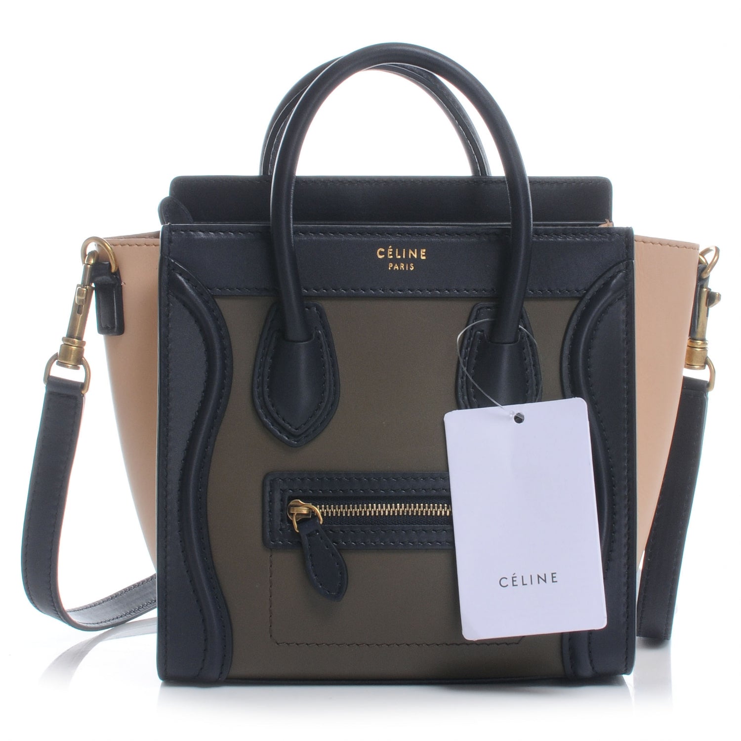 Celine Smooth Calfskin Tri-Color Nano 48104 – FASHIONPHILE