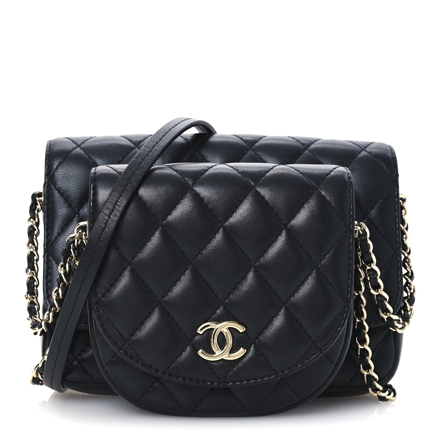 Chanel Lambskin Quilted Side Packs Black 1712156 – FASHIONPHILE